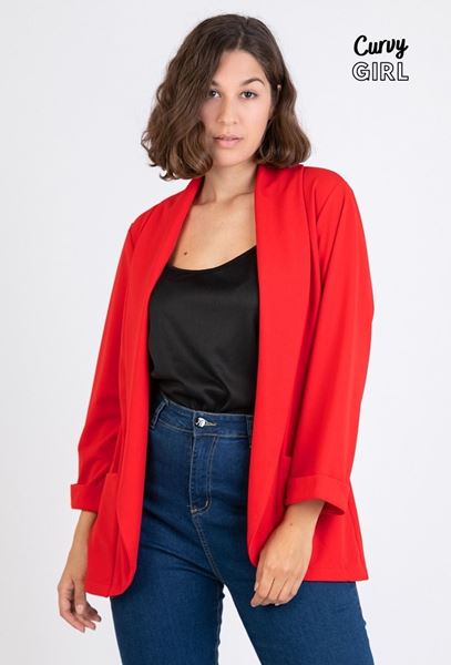 Dreams Plus - Malta. PLUS SIZE OPEN BLAZER/JACKET