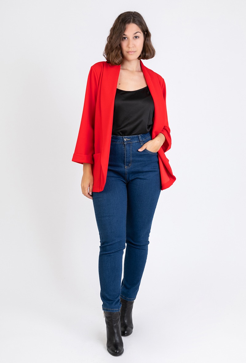 Dreams Plus - Malta. PLUS SIZE OPEN BLAZER/JACKET
