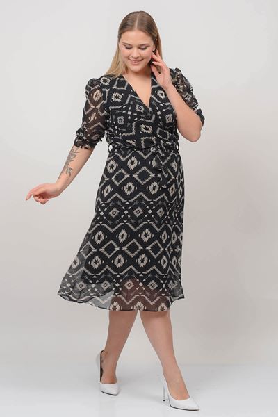 Dreams Plus - Malta. PLUS SIZE WRAP OVER DRESS