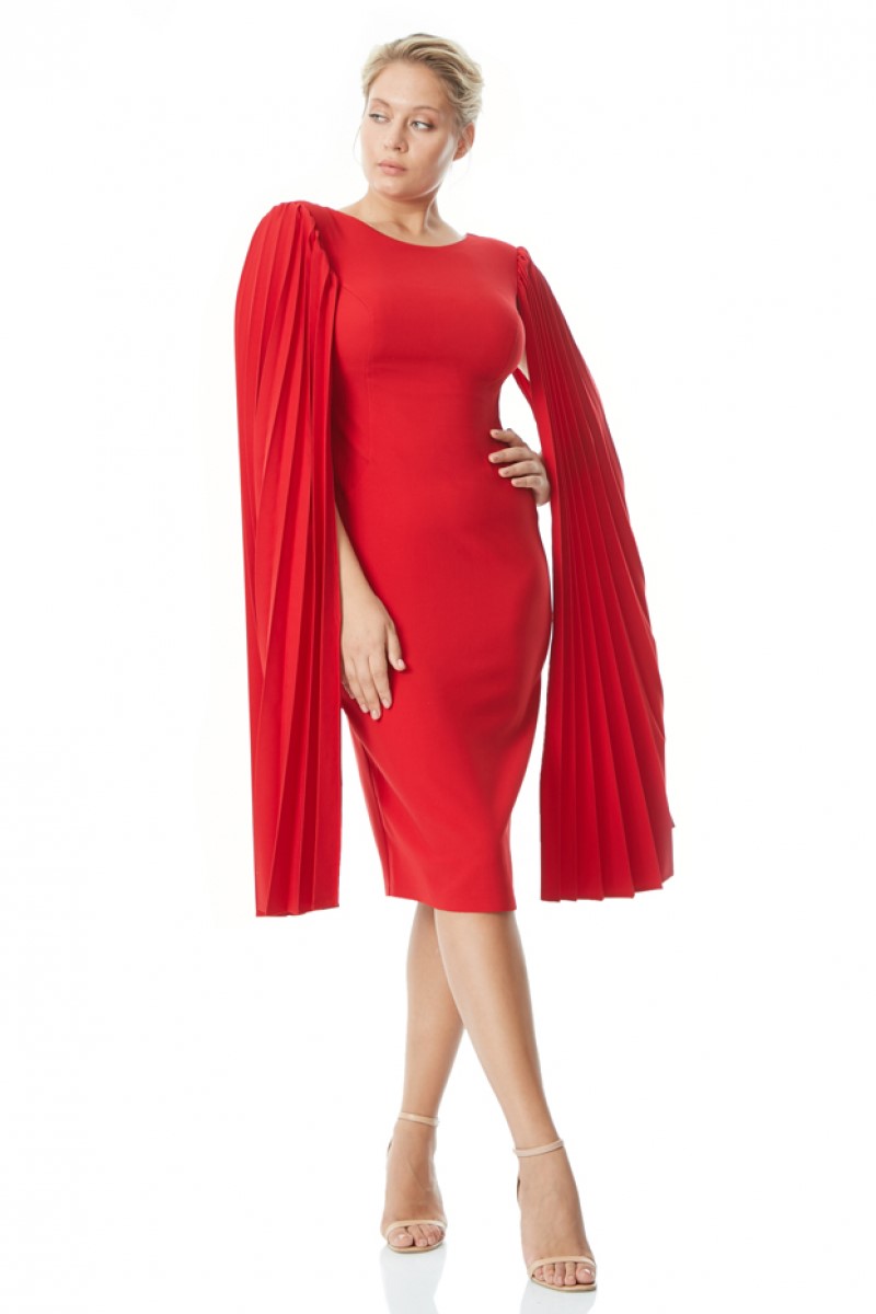 Dreams Plus - Malta. CREPE OPEN SLEEVE DRESS