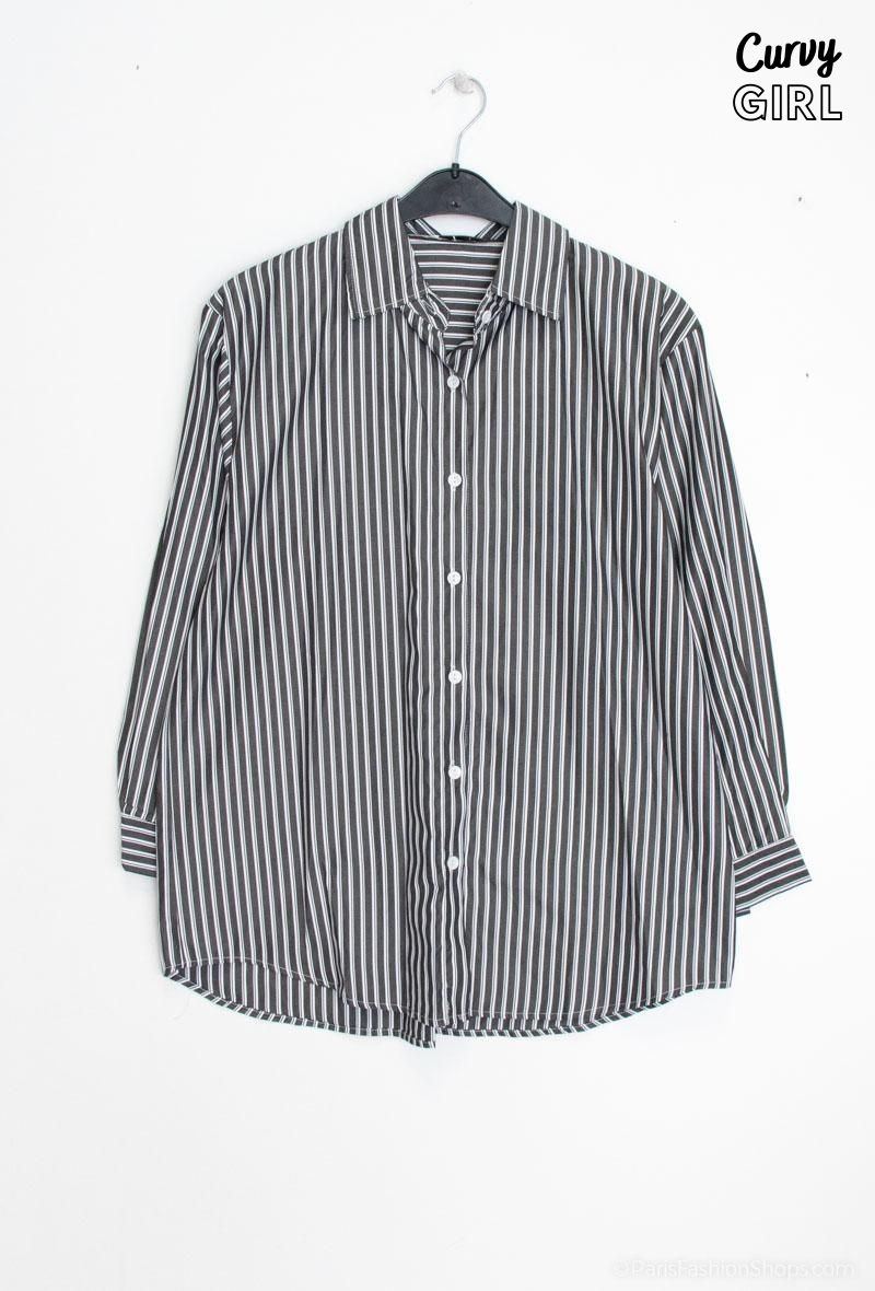 Dreams Plus - Malta. PLUS SIZE STRIPED SHIRT